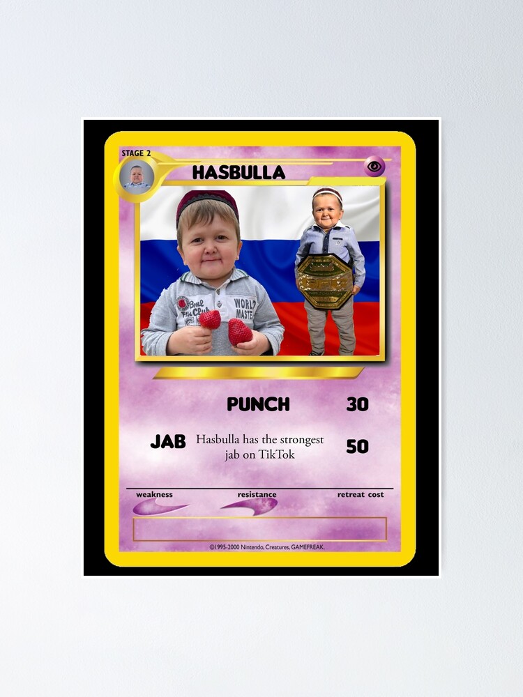 "Hasbulla trading card" Poster for Sale by deecee95 | Redbubble