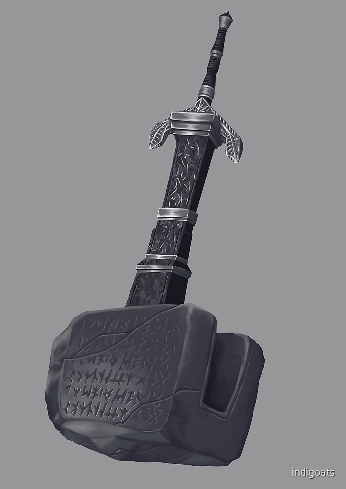 "Kirkhammer Trick Weapon - Bloodborne" by indigoats | Redbubble