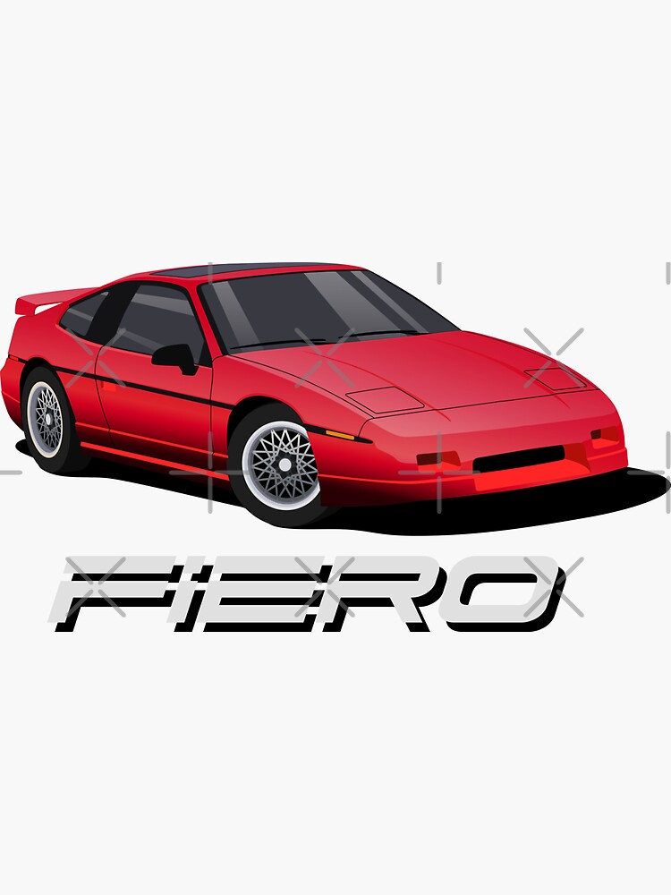 "Fiero" Sticker for Sale by AutomotiveArt | Redbubble