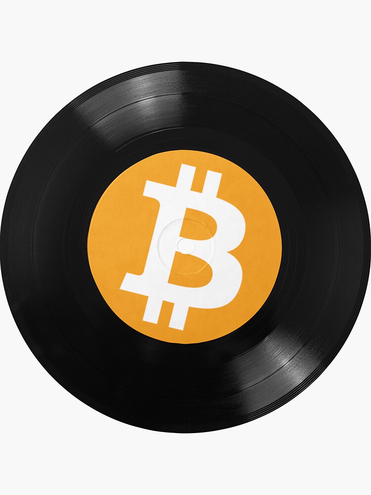 "Bitcoin Vinyl Record" Sticker for Sale by Cryptotease | Redbubble