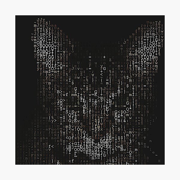 Lámina fotográfica «Gato atigrado de letras y símbolos» de magicbyrc ...