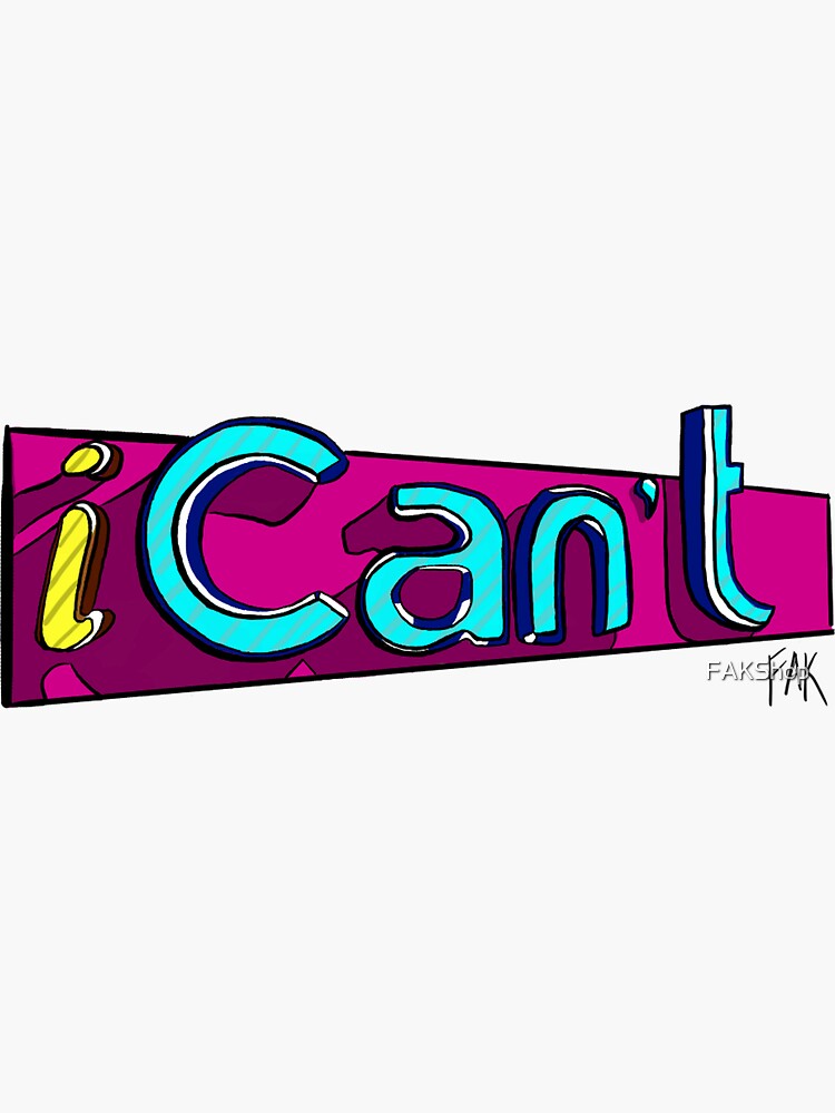 "iCan't - iCarly Logo Spoof" Sticker for Sale by FAKShop | Redbubble