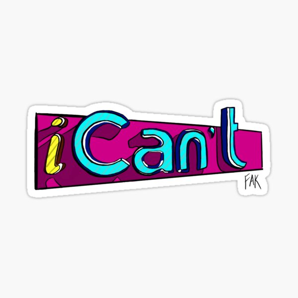 "iCan't - iCarly Logo Spoof" Sticker for Sale by FAKShop | Redbubble