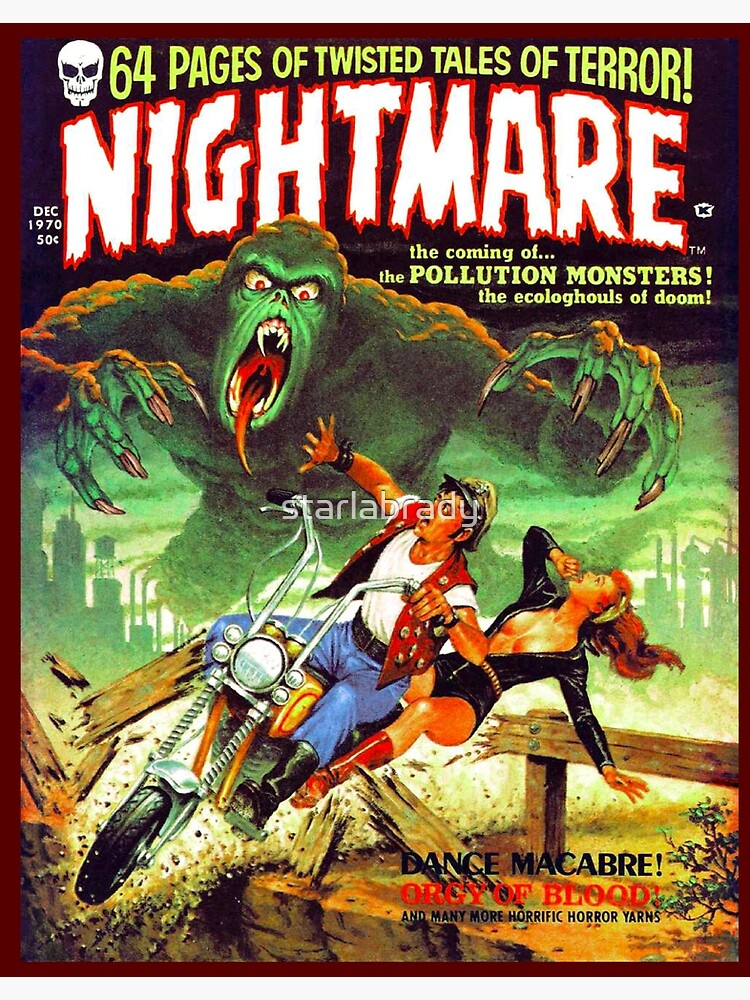 "Nightmare Vintage Horror Comic Book cover" Poster for Sale by ...