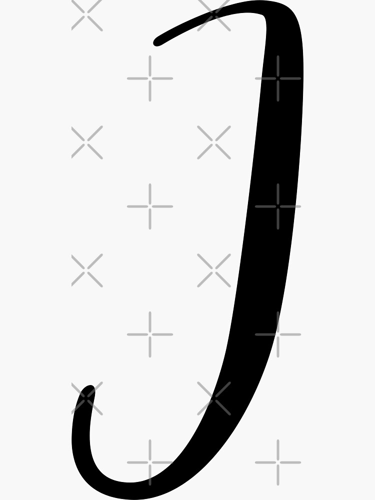 "Italic Monogram Letter I" Sticker by JustSeasons | Redbubble