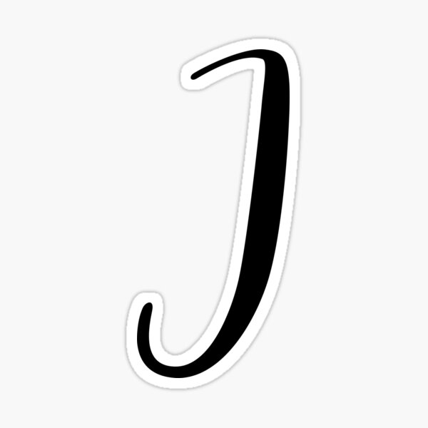 Pegatina «Monograma en cursiva letra I» de JustSeasons | Redbubble