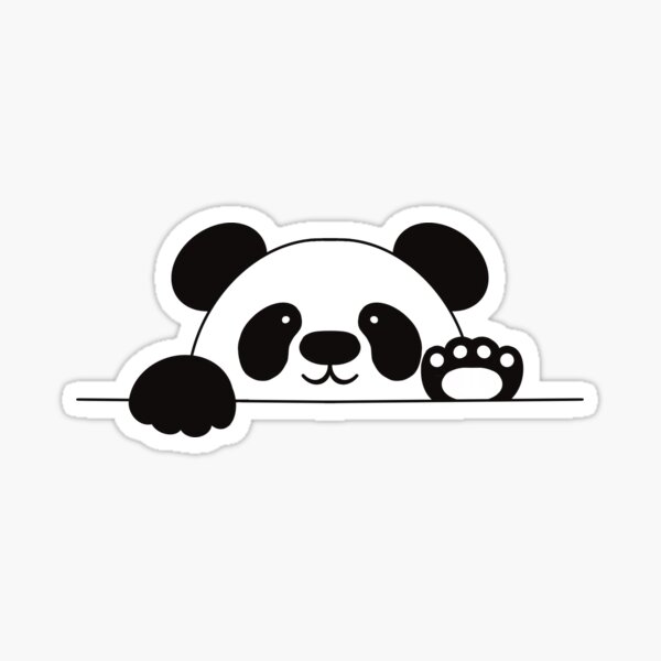 "Panda Peek a Boo" Sticker for Sale by TwinkleShop | Redbubble