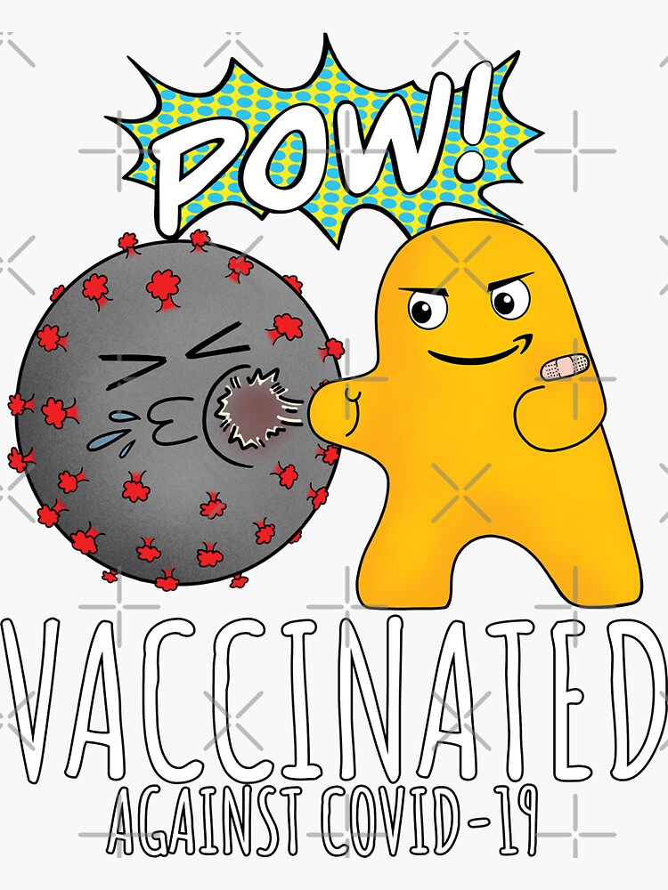 "Vaccinated Peccy" Sticker for Sale by UndrgroundPeccy | Redbubble