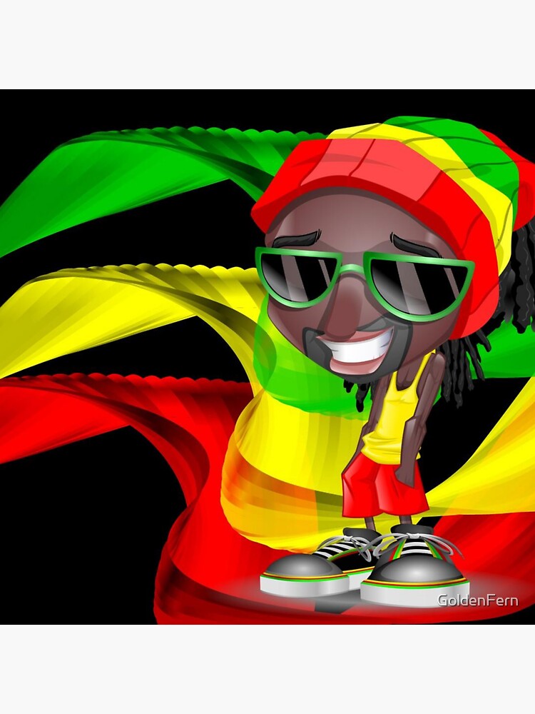 "Rasta Boy" Sticker by GoldenFern | Redbubble