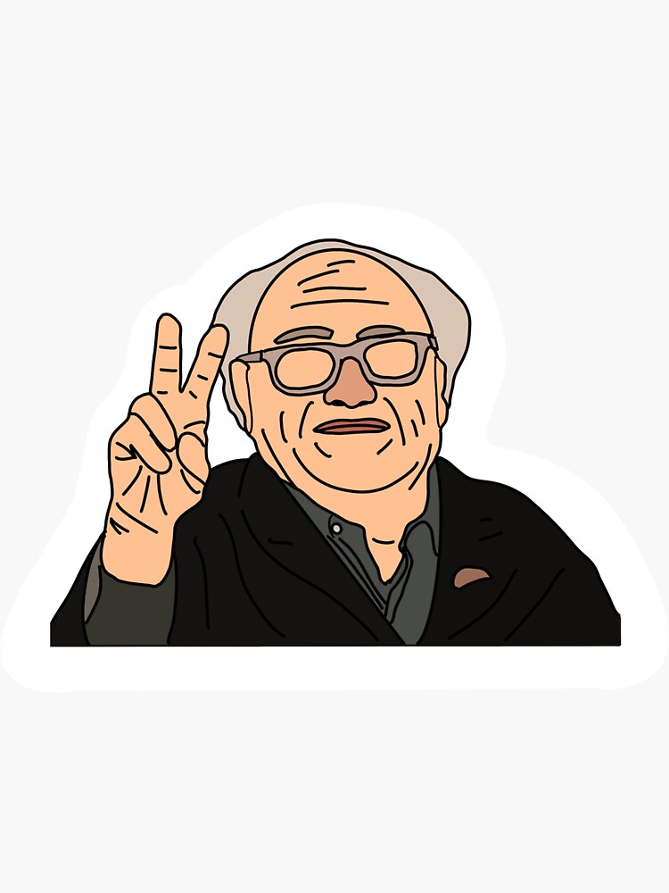 "Danny DeVito Outline Design" Sticker for Sale by sohastickers | Redbubble