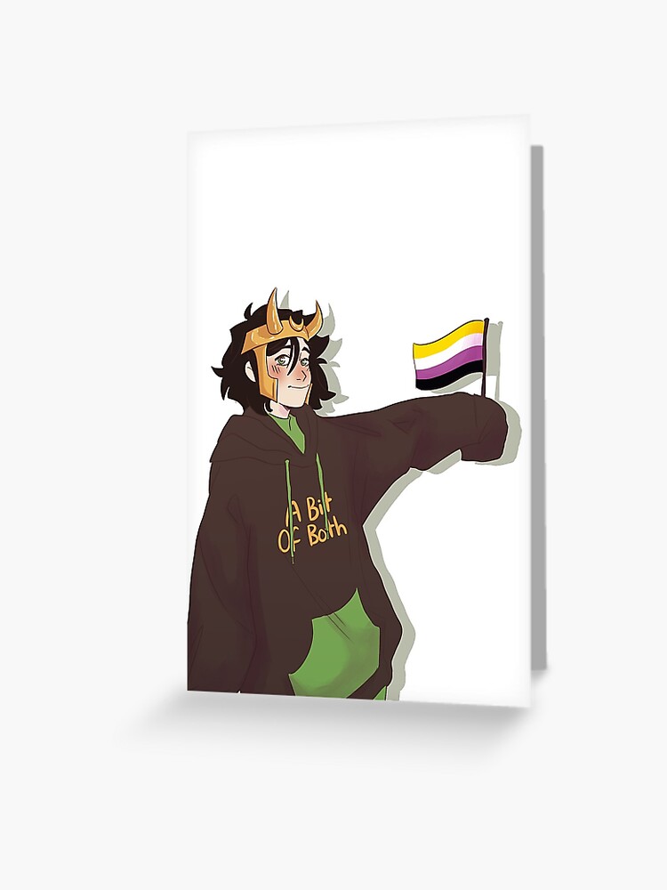 "Non binary Pride Loki" Greeting Card for Sale by Flurrrmp | Redbubble