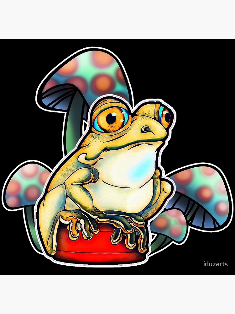 "Cute frog on a bottle cap" Poster for Sale by iduzarts | Redbubble