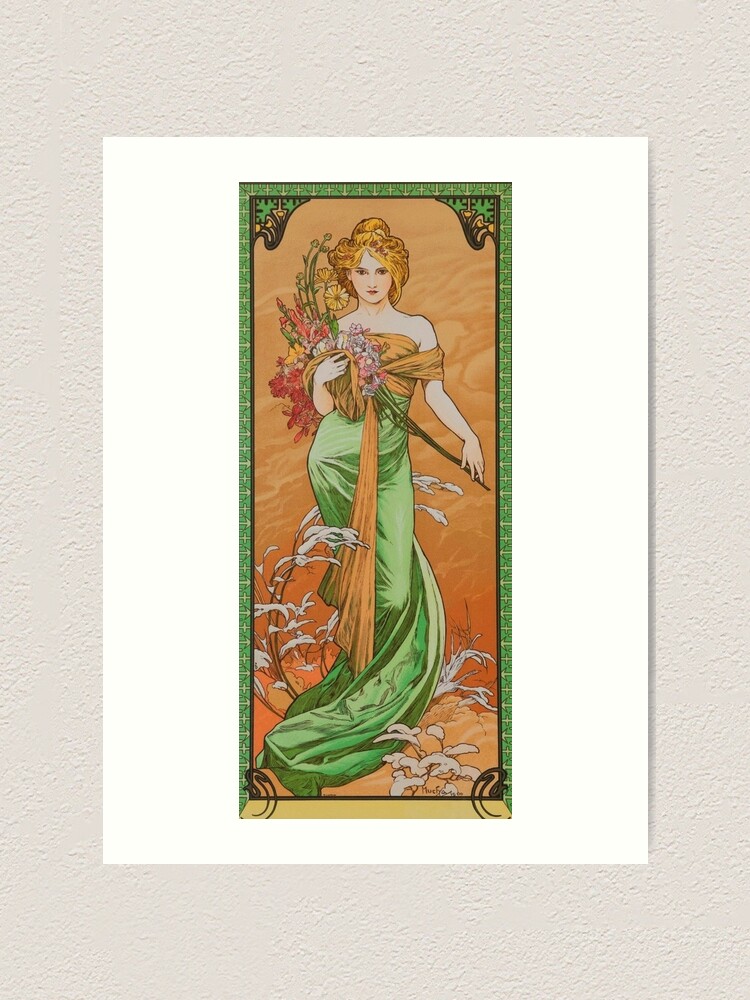 "The season spring - Alphonse mucha" Art Print for Sale by Vivanne-art ...