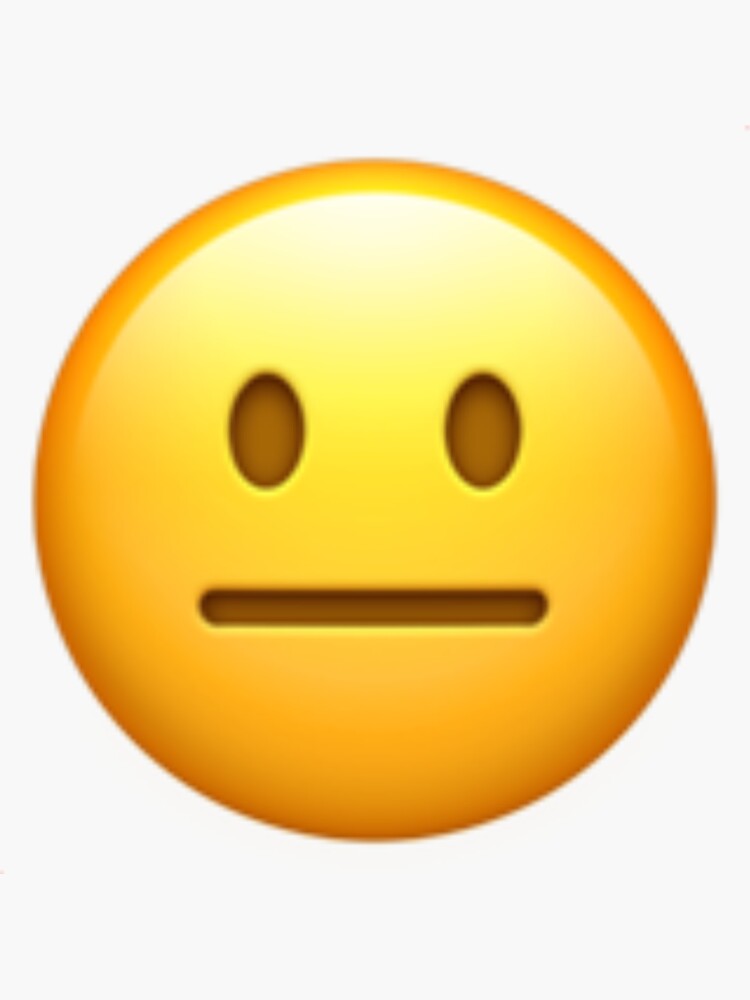 "Neutral Face Emoji" Sticker for Sale by Popular-Gifts | Redbubble