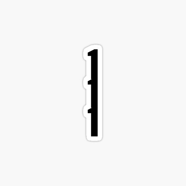 "111" Sticker for Sale by Jakman | Redbubble