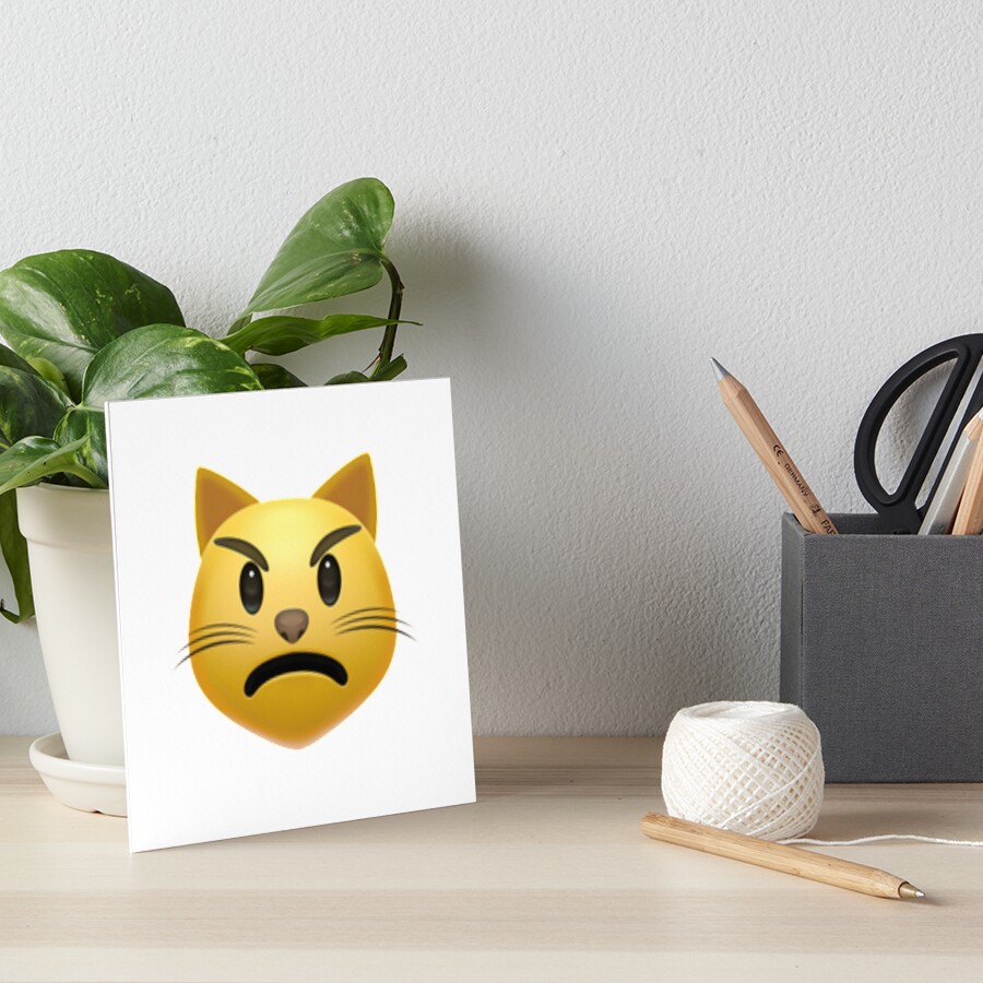 "Pouting Cat Face Emoji" Art Board Print by Popular-Gifts | Redbubble