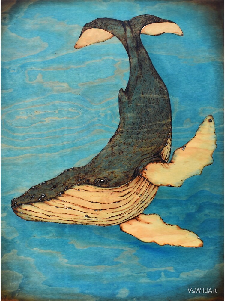 "Changing tides whale" Sticker by VsWildArt | Redbubble