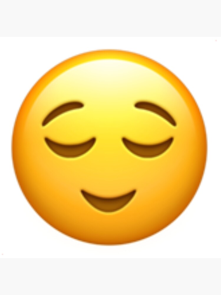 "Relieved Face Emoji" Poster for Sale by Popular-Gifts | Redbubble