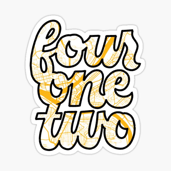 "Four One Two" Sticker by polliadesign | Redbubble