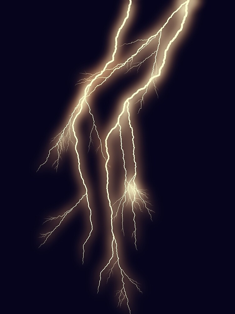 "Lightning Bolt on Indigo" Graphic T-Shirt for Sale by Rasendyll ...