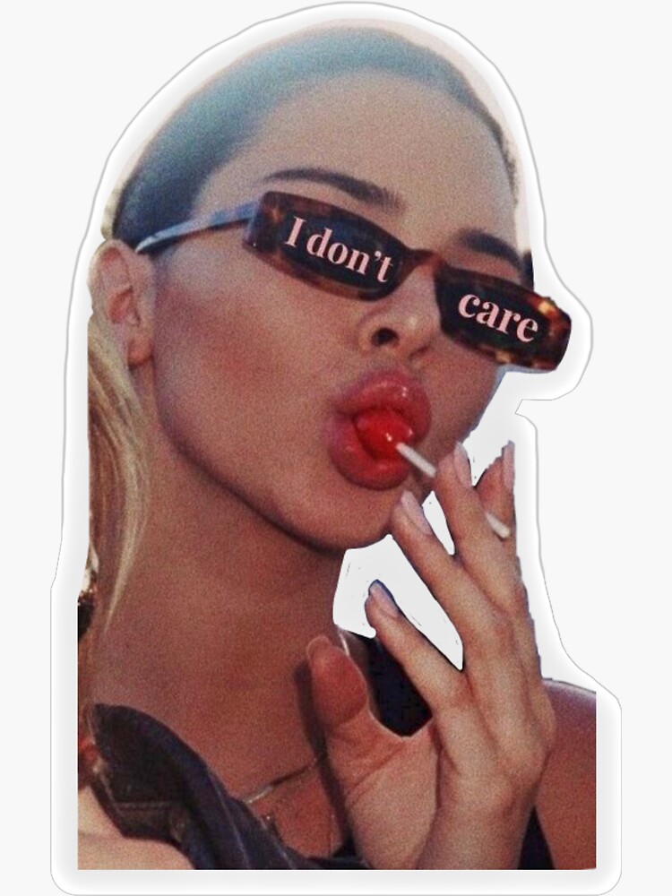 "Kendall Jenner i don’t care lollipop sticker" Sticker for Sale by ...