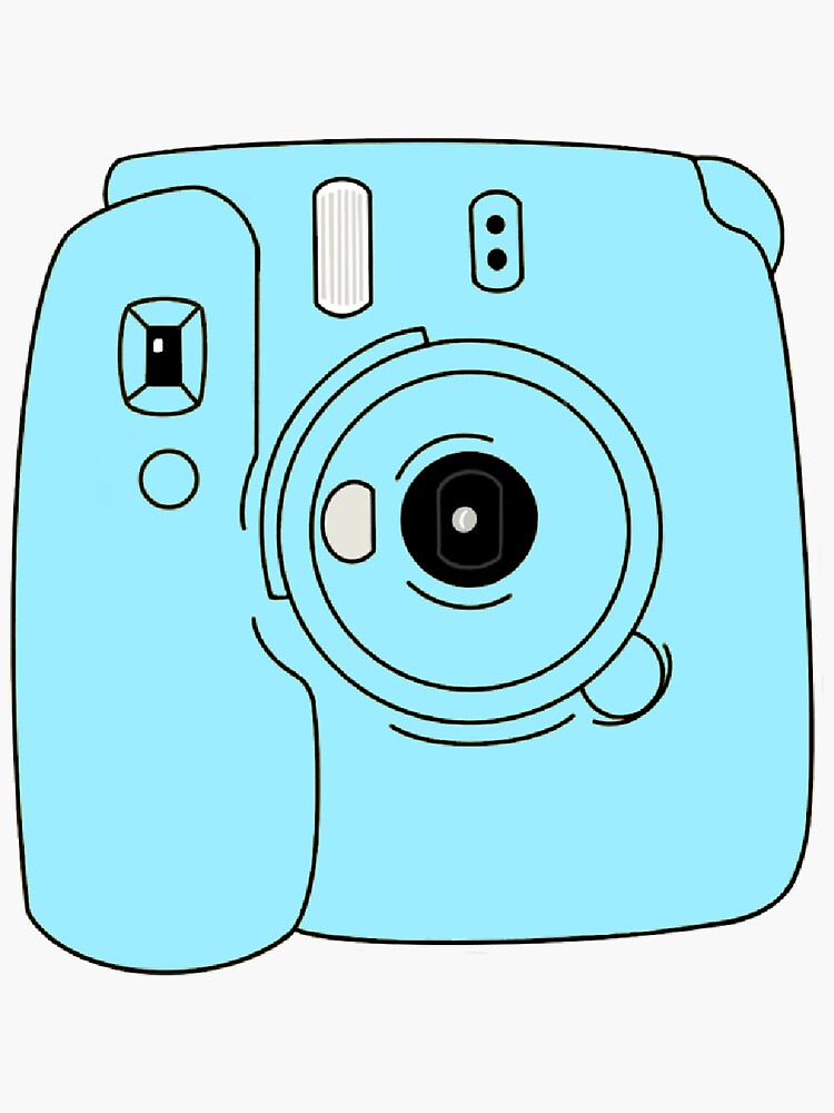 "Blue camera sticker" Sticker for Sale by DGMstickers | Redbubble