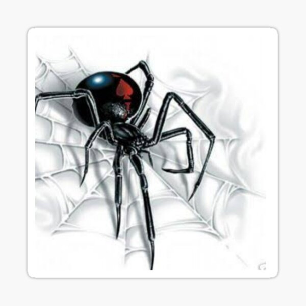 "black spider" Sticker for Sale by Art2984 | Redbubble