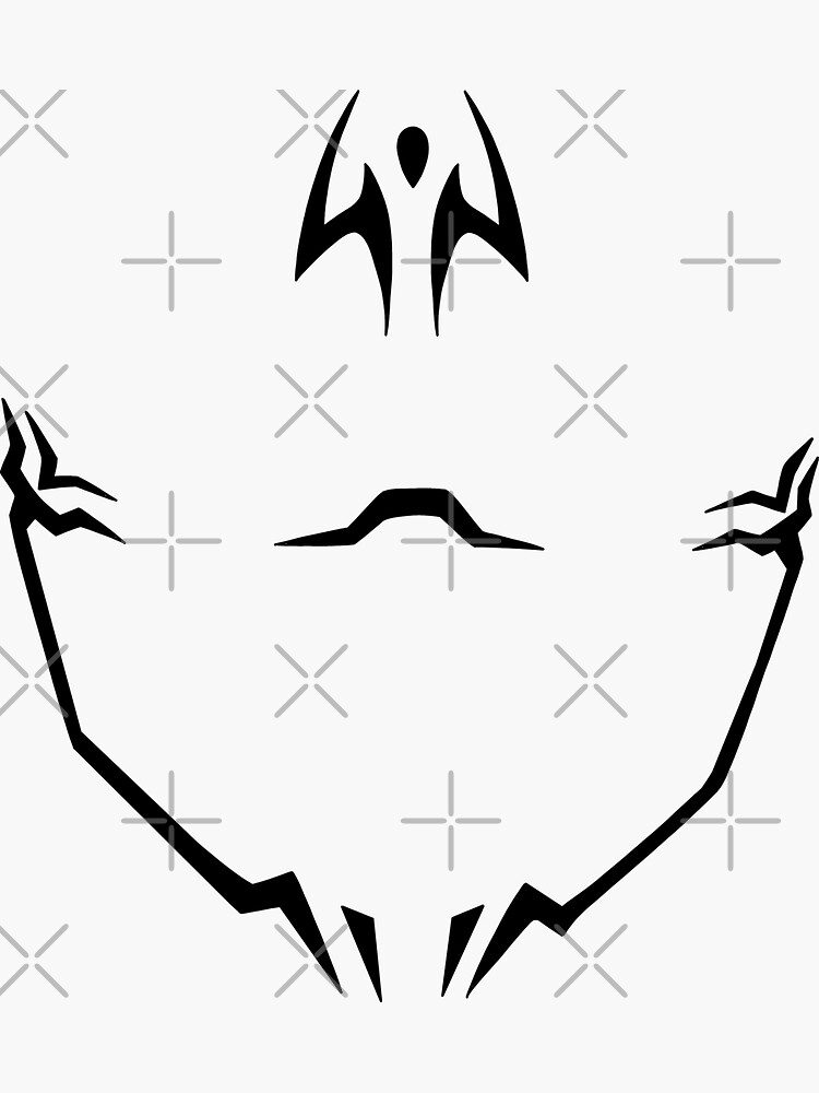 "Sukuna Face Markings" Sticker for Sale by LDmedia | Redbubble