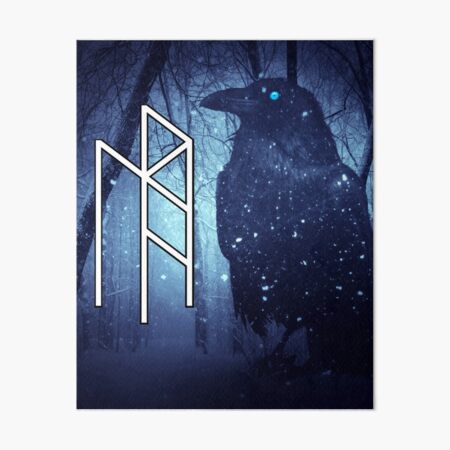 "Raven Rune - Jackdaw - Crow - Viking bird - Nordic runes" Art Board ...