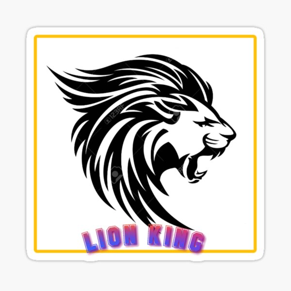 "Lion King logo" Sticker for Sale by SAMRAT2304 | Redbubble