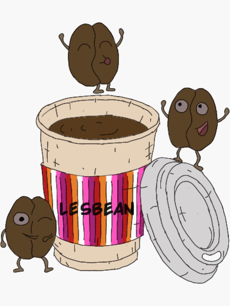 "LESBEAN" Sticker for Sale by ArtivistsCave | Redbubble