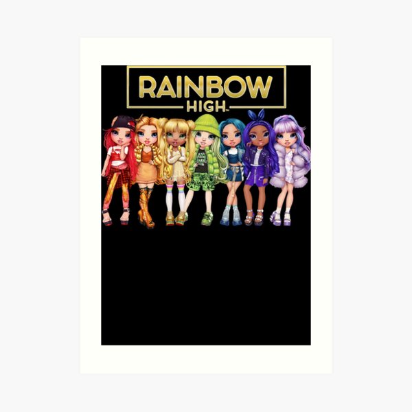 "Rainbow High logo and group" Art Print by VirgilKHartman | Redbubble