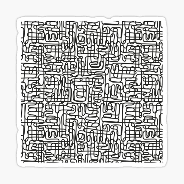 "One Line black" Sticker for Sale by EdnaEiraaa | Redbubble