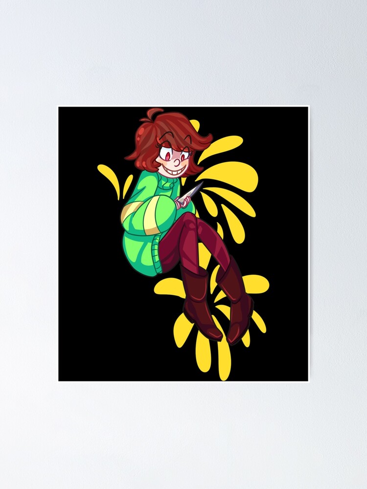 "Undertale Funny Game Chara Fanart" Poster for Sale by ZacharyDennis9 ...