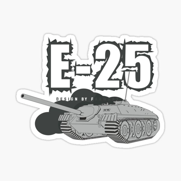 "German tank destroyer E-25" Sticker for Sale by FAawRay | Redbubble
