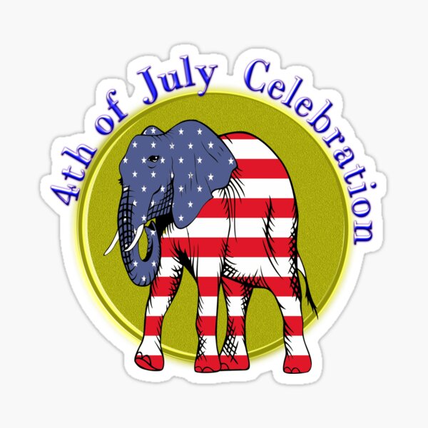"Drogo's 4th of July 2021 celebration with elephant,blue,red,white and ...