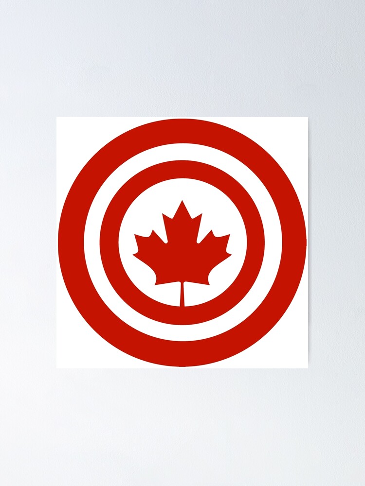 "Captain Canada Superhero Shield Parody" Poster for Sale by ...