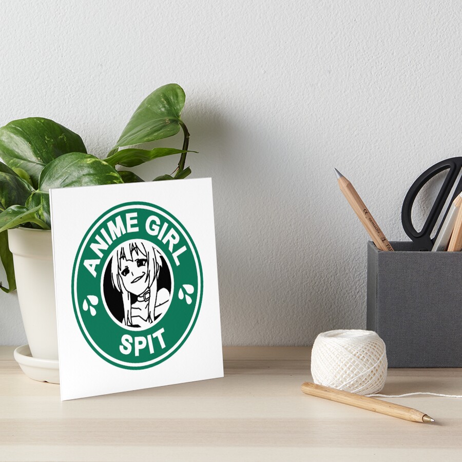 Anime Girl Spit Konosuba Logo Art Board Print By Steinmanbarbara Redbubble