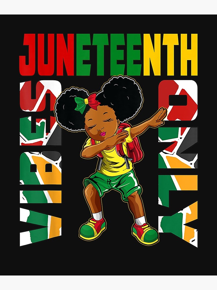 "Juneteenth Cute Black Girl Magic Melanin Queen Kids Toddlers" Art ...