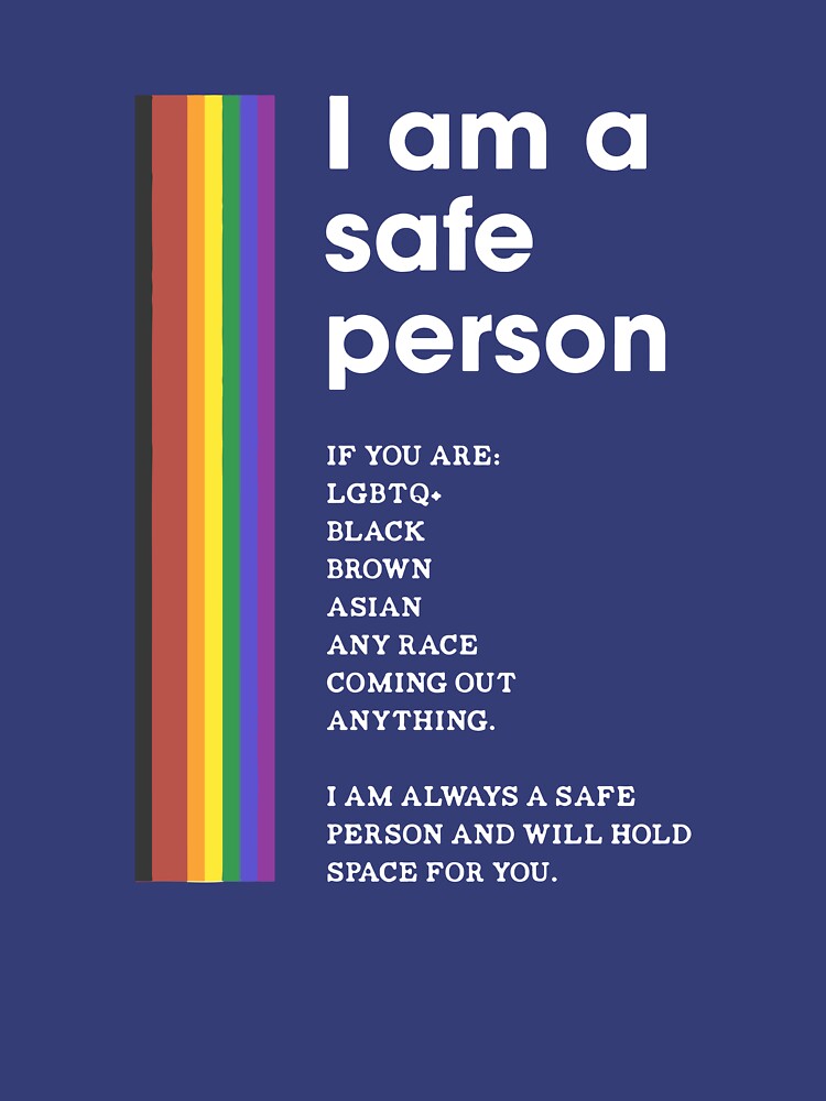 "Ally Safe Person LGBTQ für Ally Safe Space Pride Ally Rainbow" T-Shirt ...