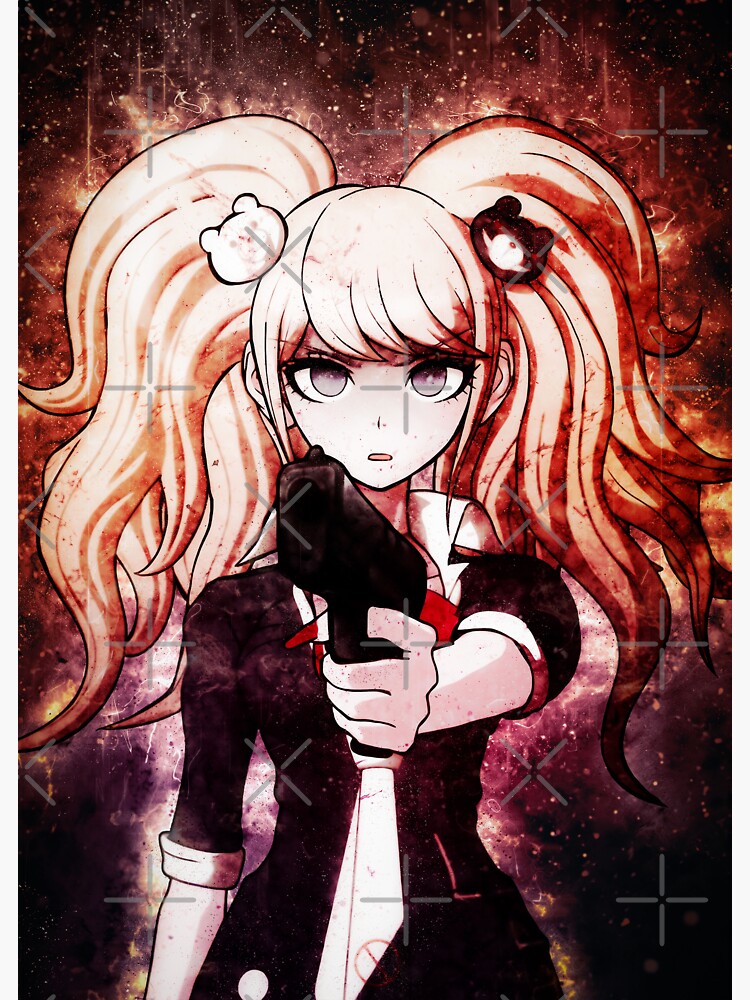 "Junko Enoshima Danganronpa" Sticker by Spacefoxart | Redbubble