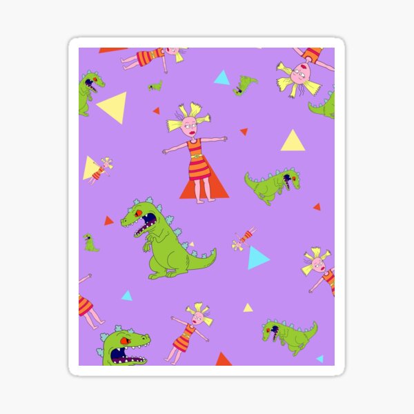 "Reptar & Cynthia Rugrats Cartoons" Sticker for Sale by KennethDaniel7 ...
