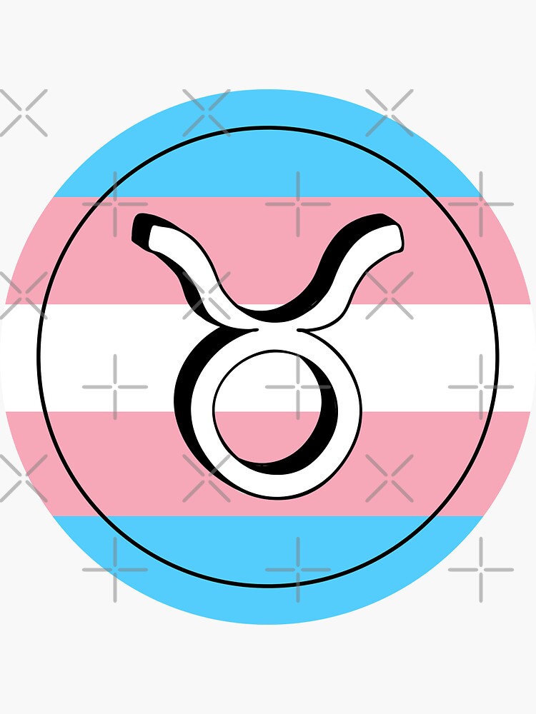 Pegatina «Trans Pride Flag Signo del zodiaco de Tauro | Regalo de ...
