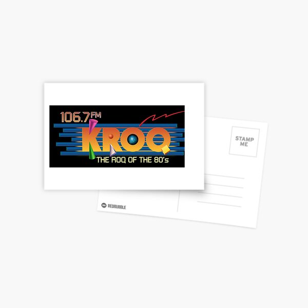 "KROQ The Roq of the 80s Classic Logo" Postcard for Sale by ...
