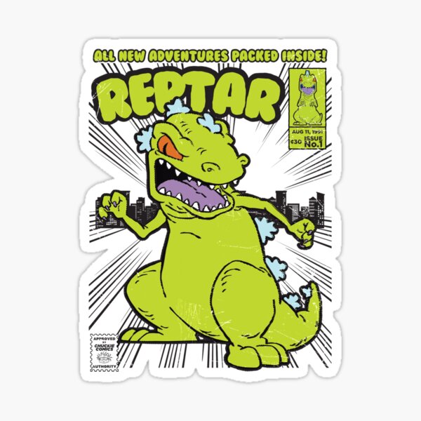 "Rugrats Reptar - All New Adventures Packed Inside!" Sticker for Sale ...