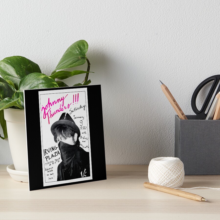 "Johnny Thunders 1982 Concert poster - Irving Plaza Classic" Art Board ...