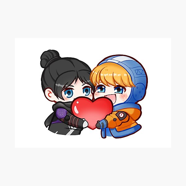 Lámina fotográfica «Chibi Wraith y Wattson, Darksparks sosteniendo el ...