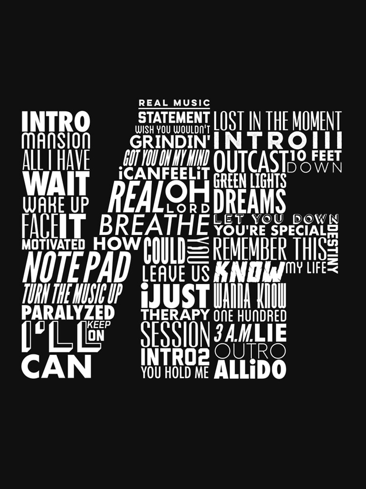 "NF - Word Collaboration Design " T-shirt for Sale by MaudieWyman ...