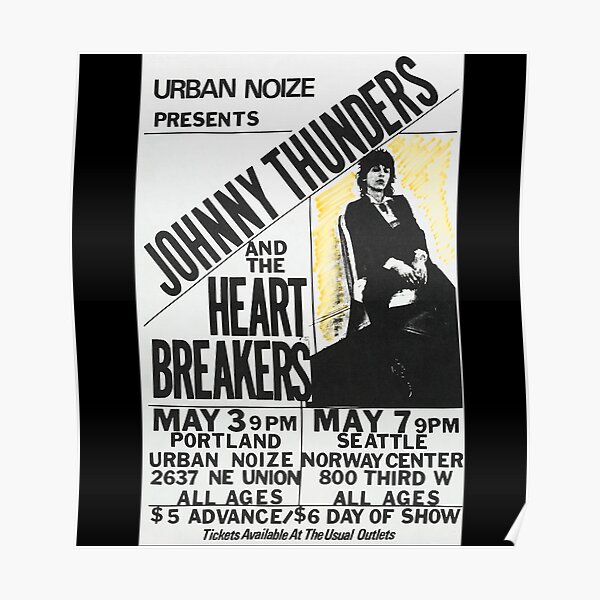 Music & Movie Posters Prints Johnny Thunders Miniature Poster Live 1982 ...