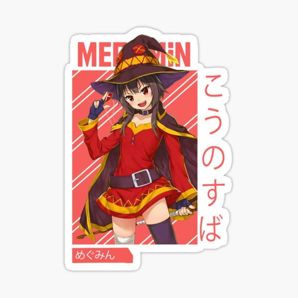 "Megumin lovely poster Konosuba anime " Sticker for Sale by ...